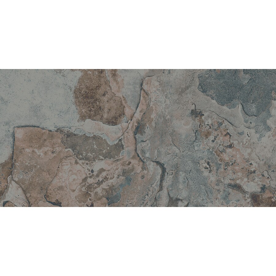 Satori 8-Pack Gray 12-in x 24-in Glazed Porcelain Slate Stone Look ...