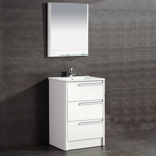 OVE Decors Modena 24-in Glossy White Single Sink Bathroom Vanity with ...
