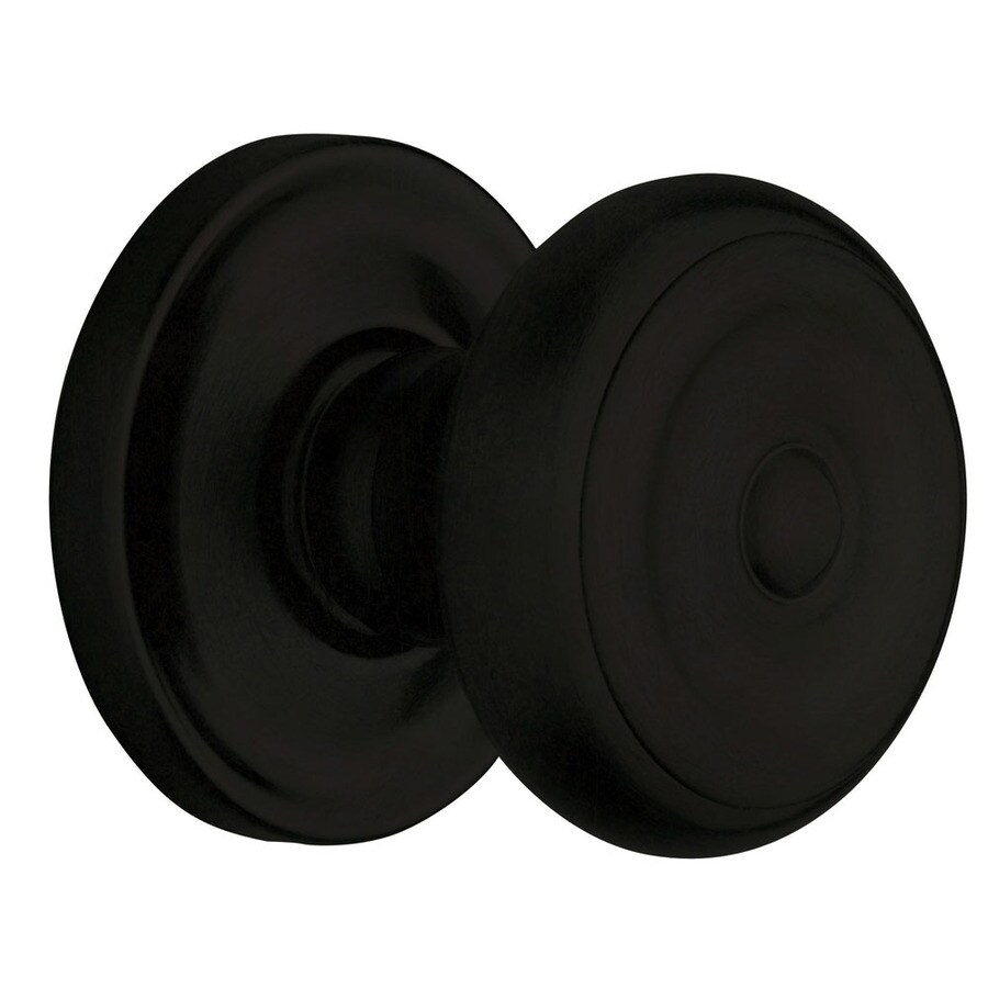 BALDWIN 5020 Distressed Oil-Rubbed Bronze Round Push-Button Lock Residential Privacy Door Knob ...