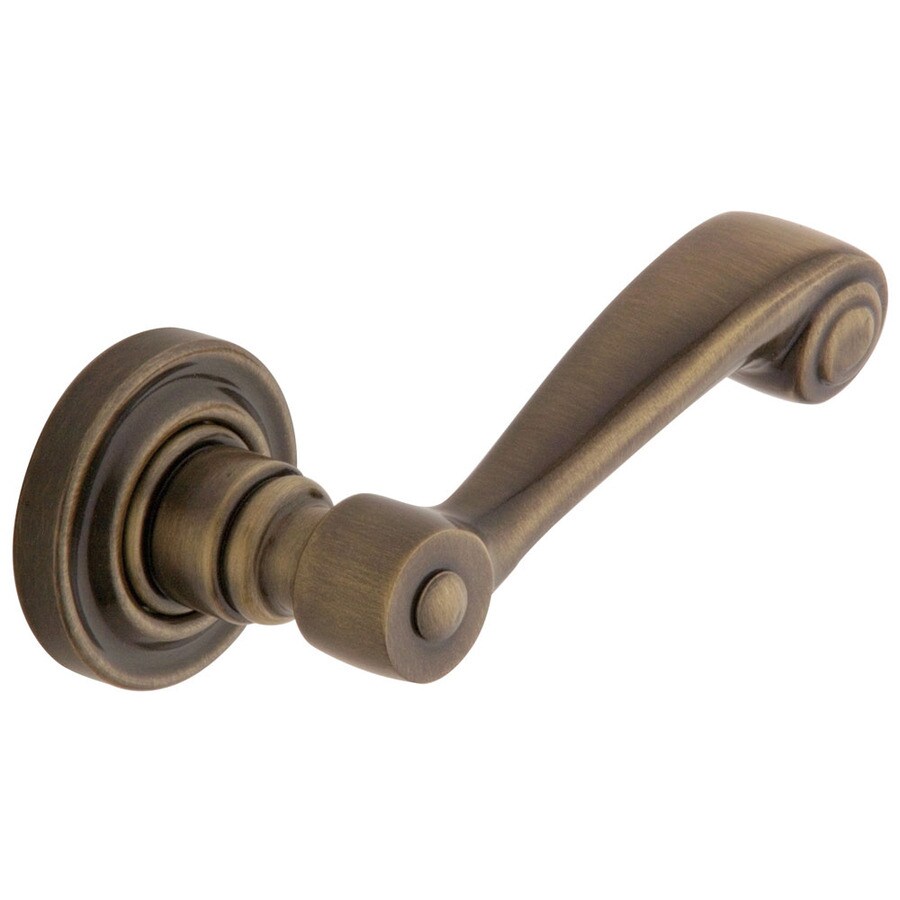 BALDWIN Satin Brass and Black Universal Push Button-Lock Privacy Door ...