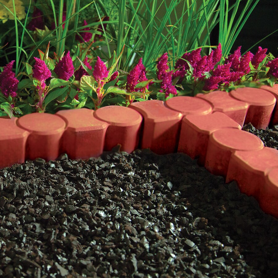 Red Straight Edging Stone (Common 12-in x 3-in; Actual: 11.8-in x 3.1 ...