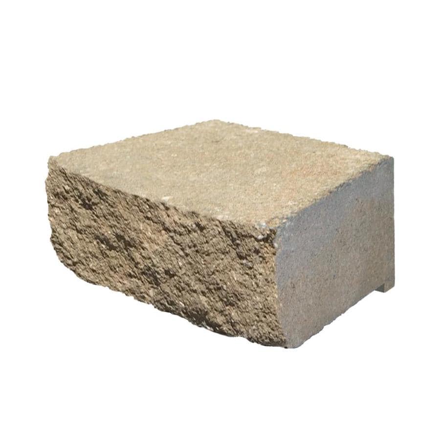 Desert sand Retaining Wall Block (Common: 4-in x 12-in; Actual: 4-in x ...