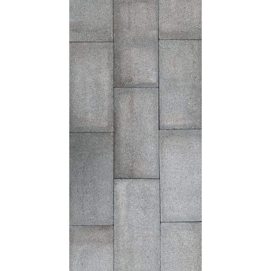 Rectangle Gray Concrete Patio Stone (Common: 8-in x 16-in; Actual: 7. ...