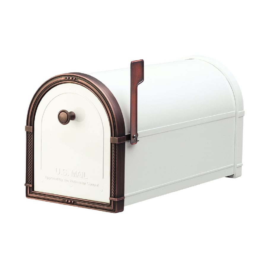 Architectural Mailboxes Coronado 10-in W x 11.25-in H Metal White with ...