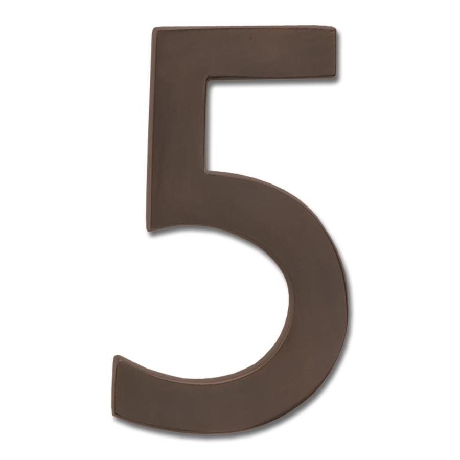 Architectural Mailboxes 4-in Dark Aged Copper Number 5 at Lowes.com