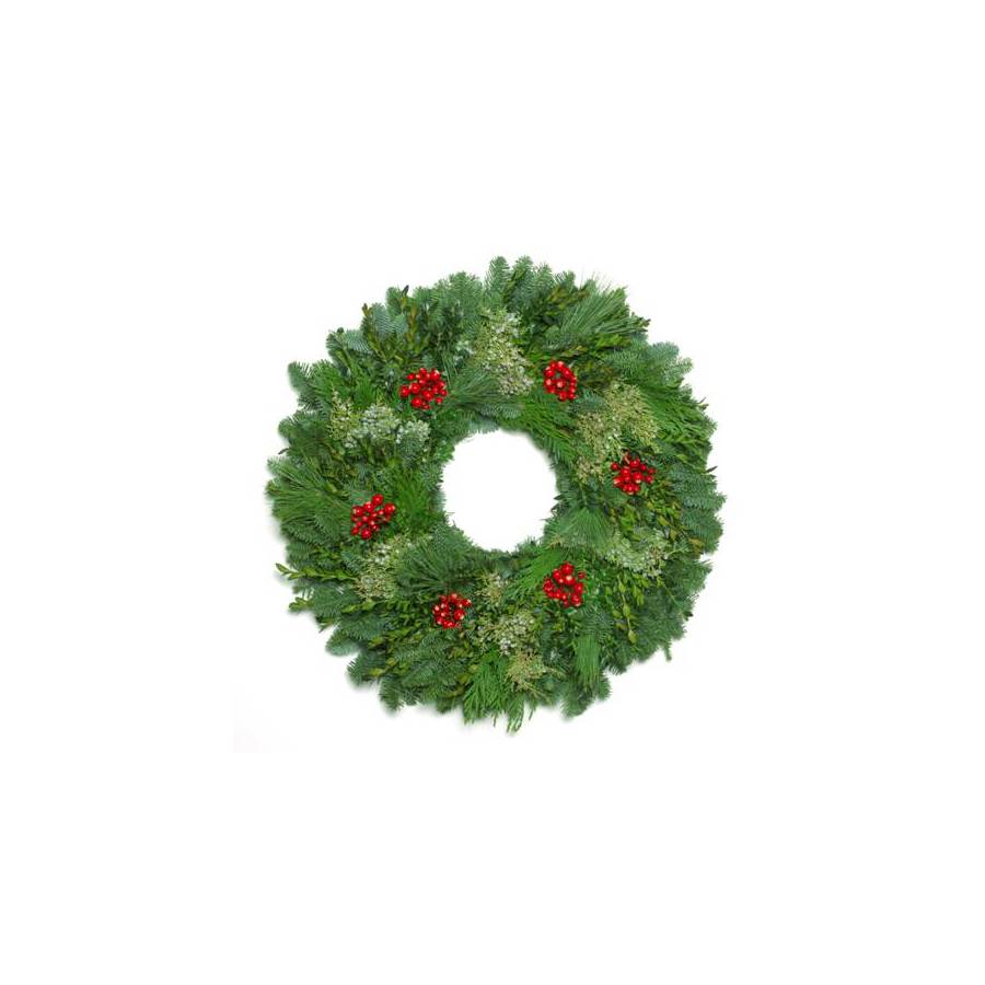 Bottomley Evergreens 24" Classic Berry Wreath at Lowes.com