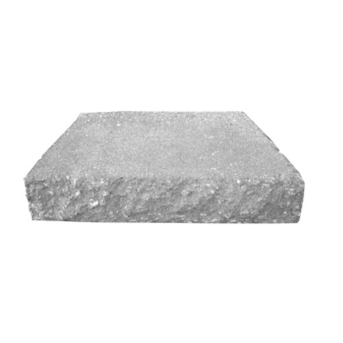Midwest Products Group Gray Splitface Retaining Wall Cap (Common: 2-in ...