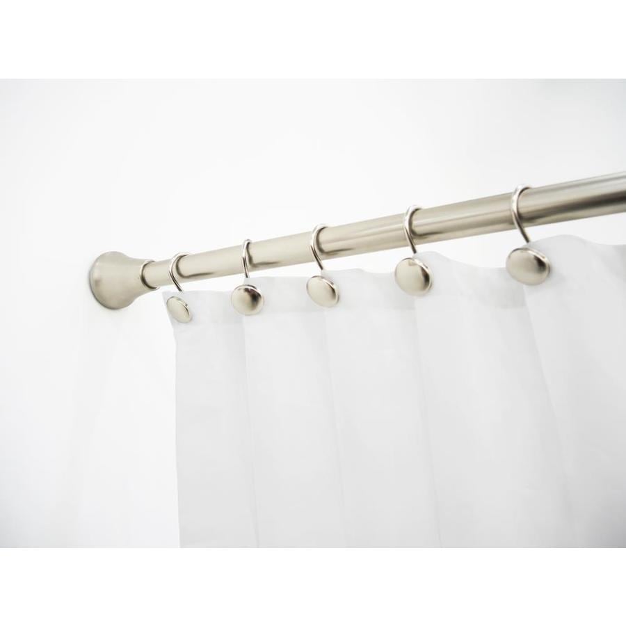 Style Selections Shower Curtain Rod with Hooks Set in the Shower Rods ...
