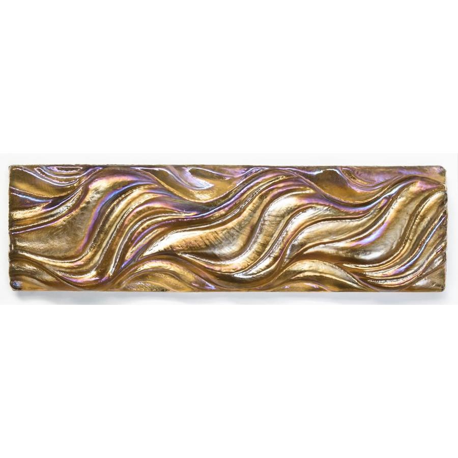Oceanside Glass & Tile Fire and Form 5-Pack Copper Iridescent Glass ...