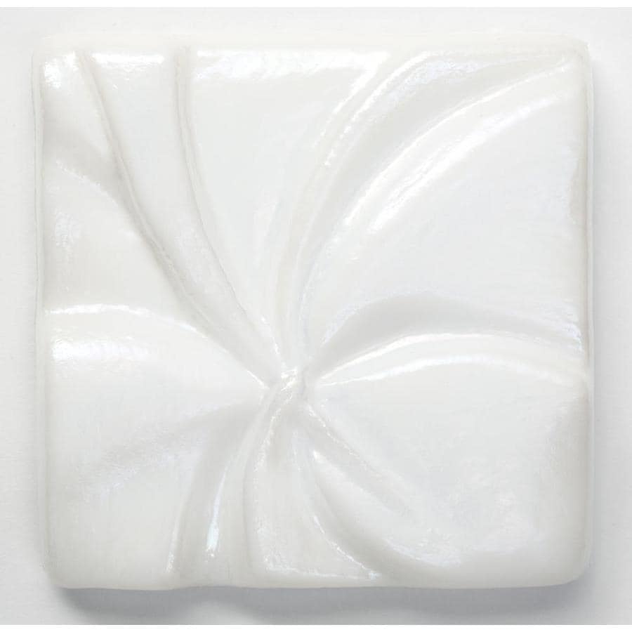 Oceanside Glass & Tile Fire and Form 5-Pack Alabaster White Iridescent ...