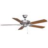 Fanimation Aire Decor 52-in Satin Nickel Indoor/Outdoor Ceiling Fan (5 ...