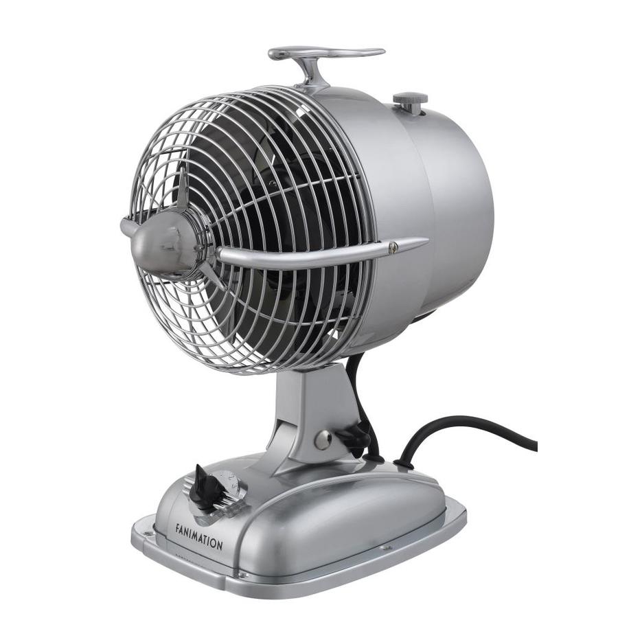 Fanimation 6-in 3-Speed Indoor Sonic Silver Desk Fan in the Portable ...