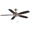 Fanimation Aire Deluxe 52-in Brushed Nickel LED Indoor Ceiling Fan (5 ...