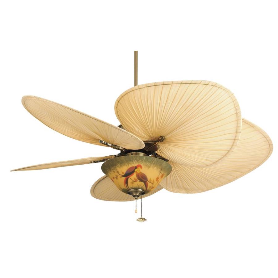 Fanimation Islander 52-in Antique Brass Indoor Ceiling Fan with Light ...