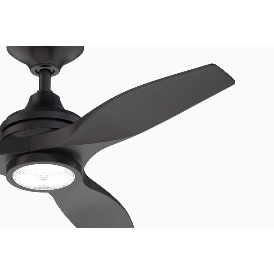 Fanimation Spitfire 48-in Black LED Indoor/Outdoor Smart Ceiling Fan ...