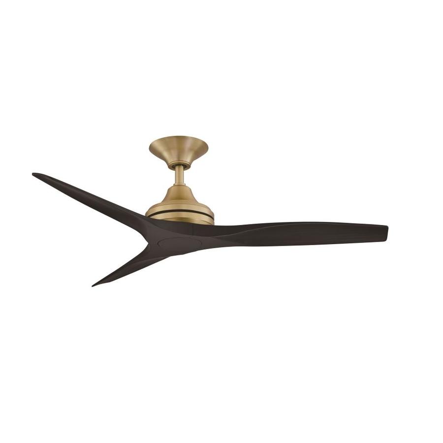 Fanimation Spitfire 48-in Brushed Brass Indoor/Outdoor Ceiling Fan and ...