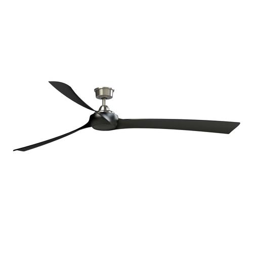 Fanimation Wrap Custom 84-in Brushed Nickel Indoor/Outdoor Ceiling Fan ...