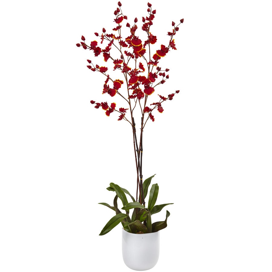 Nearly Natural 36-in Rust Artificial Orchid at Lowes.com