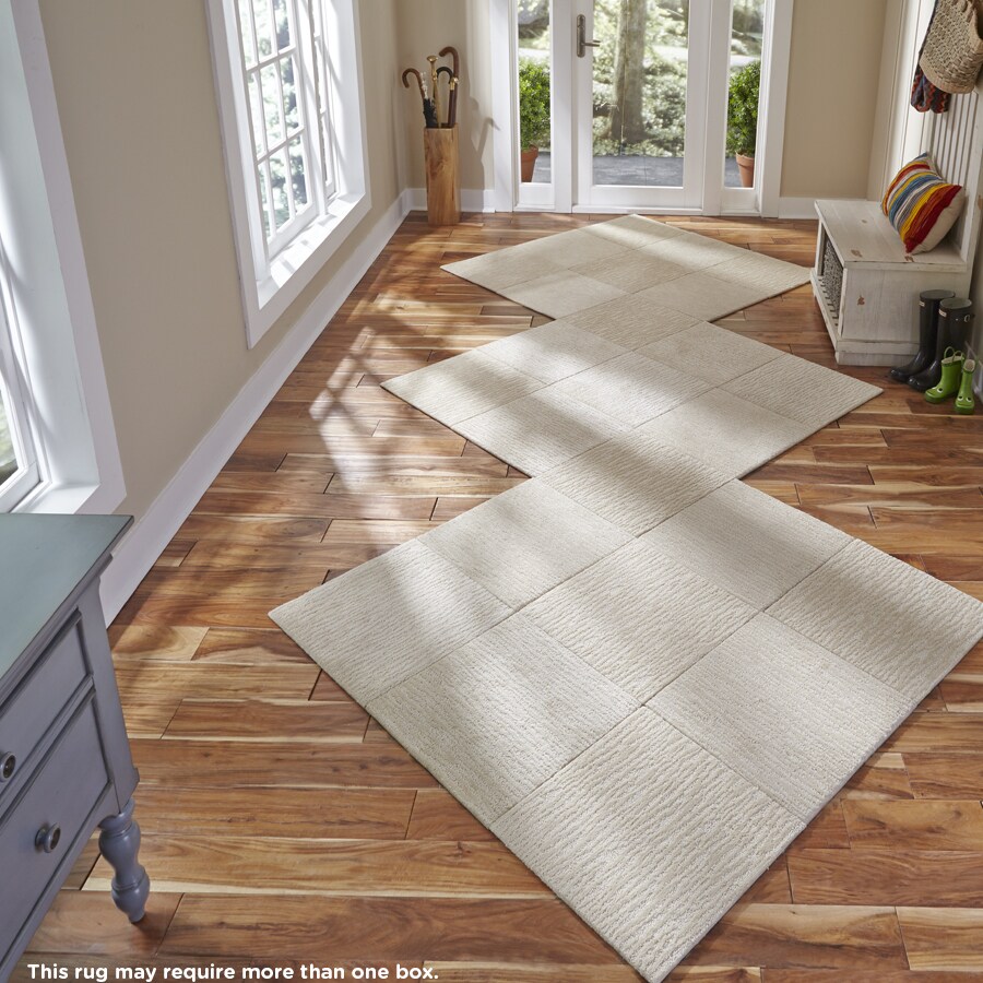 STAINMASTER Signature Squares 6-Pack 18-in x 18-in Candlelight Cut and ...