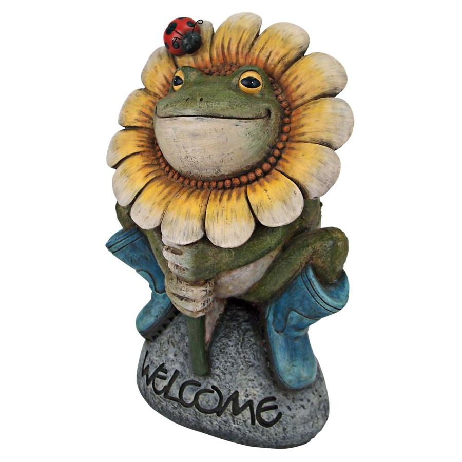 Design Toscano 11.5-in H x 7-in W Frog Garden Statue in the Garden ...