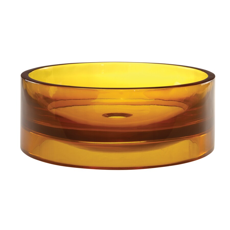 DECOLAV Incandescence Honeycomb Resin Vessel Round Bathroom Sink at ...