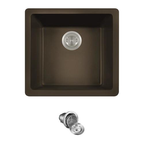 MR Direct 17.75-in x 16.88-in Mocha Single Bowl Drop-In or Undermount ...