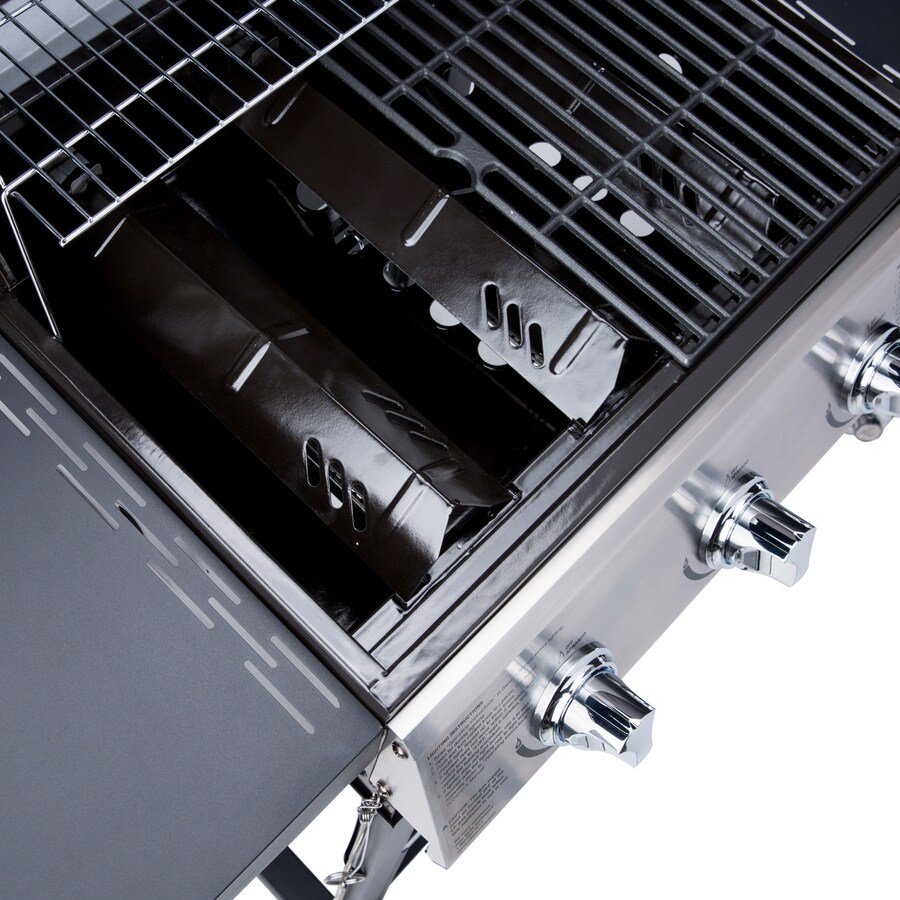 Blue Rhino Black and Silver/Porcelain and Stainless Steel 3-Burner ...
