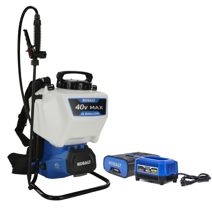 Kobalt 4-Gallon Plastic Backpack Sprayer (Battery and Charger Included ...
