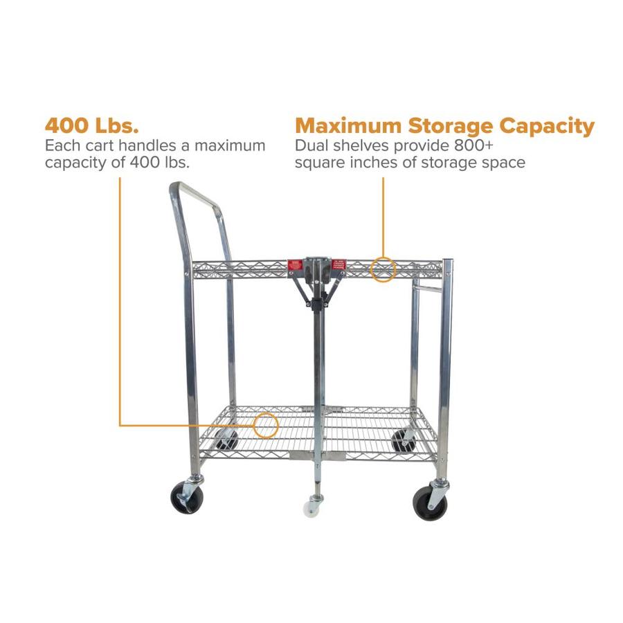 Bostitch Stowaway Folding Cart, Small Chrome in the Work Benches ...