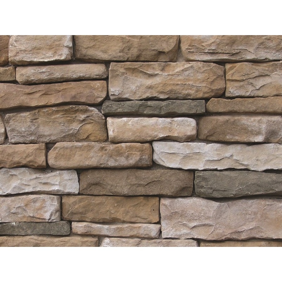 Ply Gem Stone Shadow Ledgestone 10-sq ft Autumn Faux Stone Veneer in ...