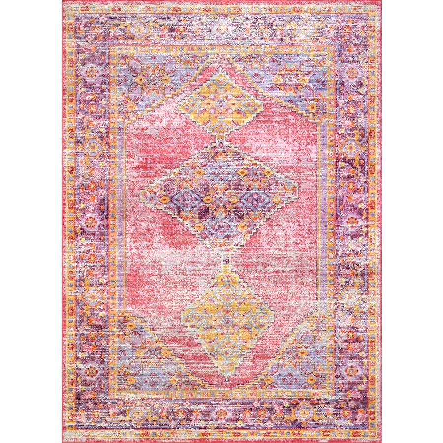 NuLOOM Pink Indoor Vintage Area Rug (Common: 5 x 8; Actual: 5.5-ft W x ...