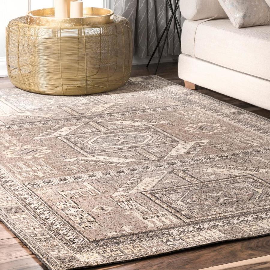 nuLOOM Beige Indoor Area Rug (Common: 8 x 10; Actual: 8-ft W x 10-ft L ...