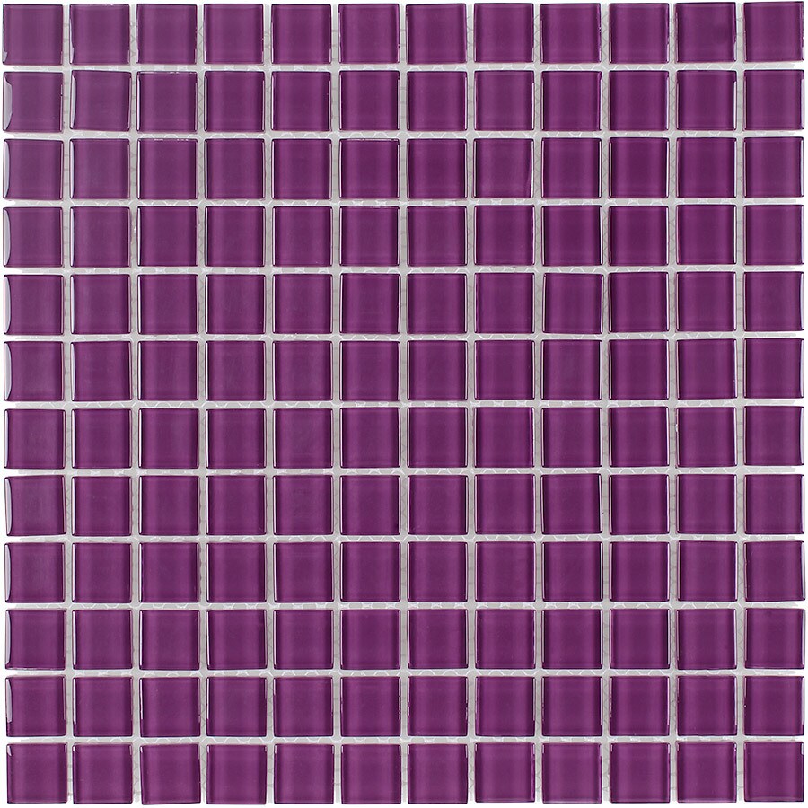 Elida Ceramica 12" x 12" Mosaic Plum Glass Wall Tile at Lowes.com