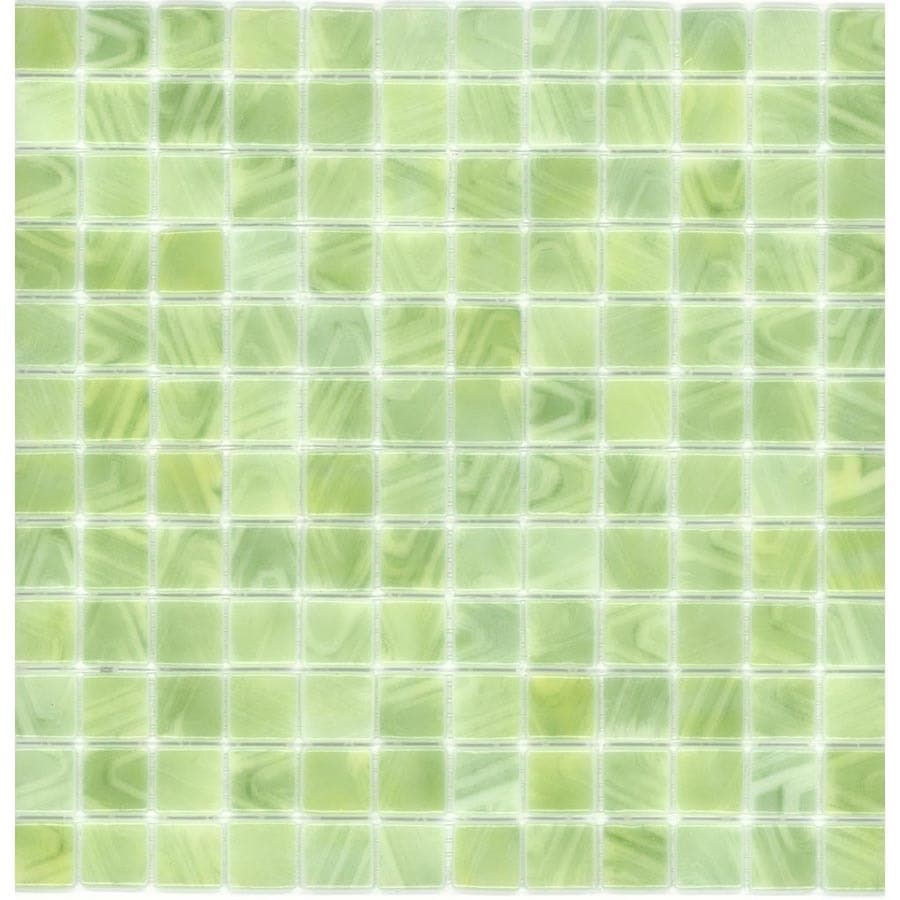 Elida Ceramica Recycled Soft Green Glass Mosaic Square Indoor/Outdoor ...