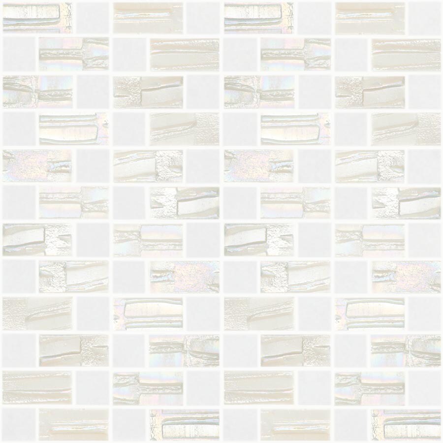Elida Ceramica Glass Mosaic Pearl Glass Uniform Squares Tile at Lowes.com