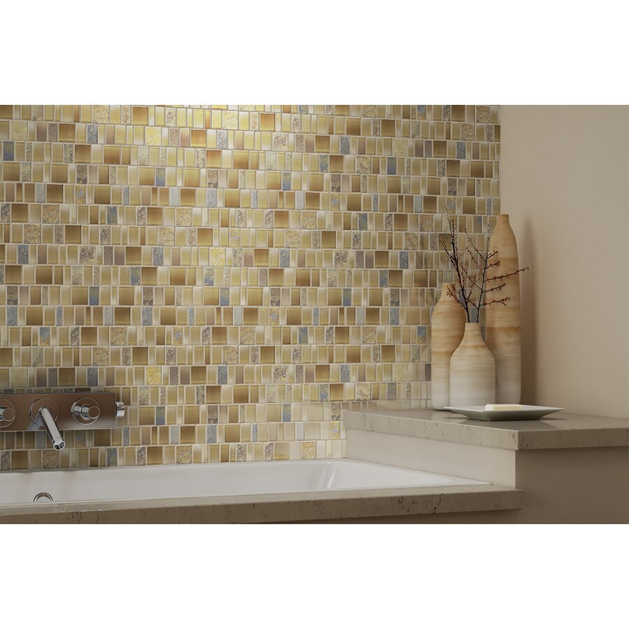 Elida Ceramica Monarch Earth Staggered Multi-finish Stone and Glass ...