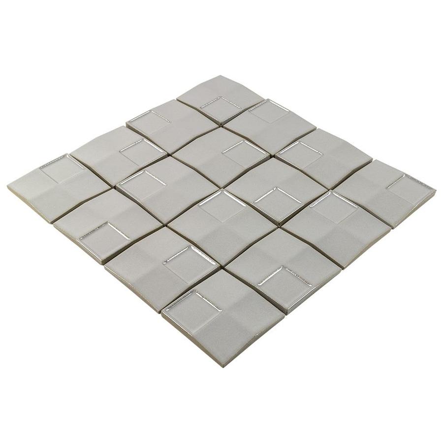 Boutique Ceramic Boutique Gray 12-in x 12-in Glazed Ceramic Random ...