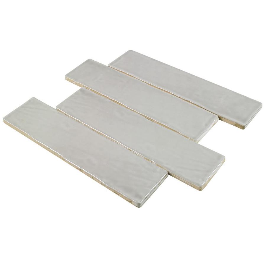 Boutique Ceramic Boutique Crafted Silver 3x12 3-in x 12-in Glazed ...