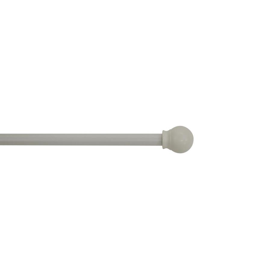 Style Selections 28-in To 48-in White Steel Single Curtain Rod at Lowes.com
