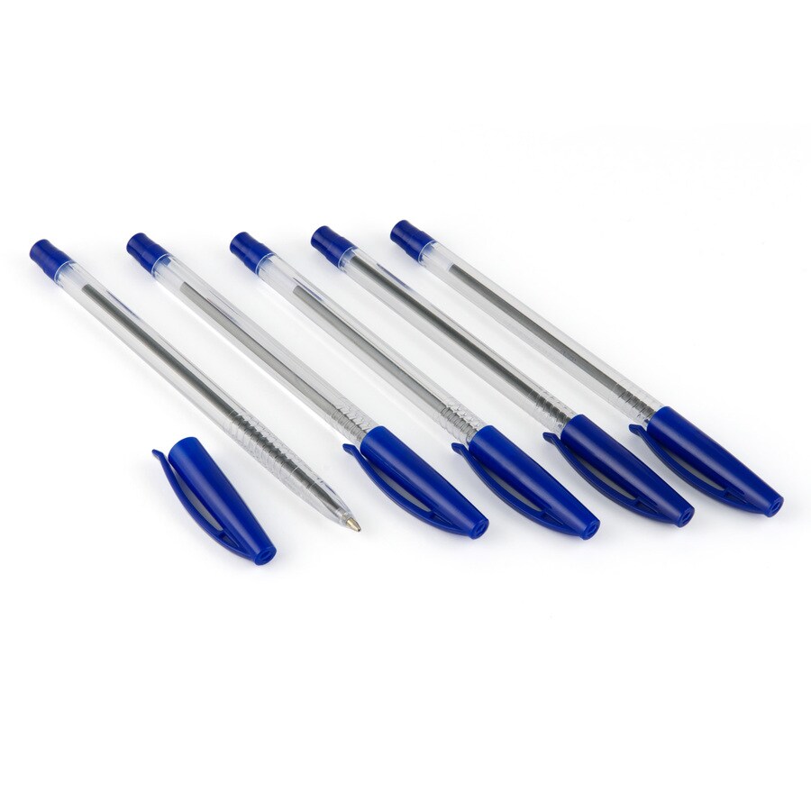 5-Pack Clear Blue Ball Point Pens at Lowes.com