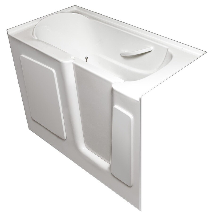 Laurel Mountain Colony 26-in W x 51-in L Acrylic Rectangular Left-Hand ...