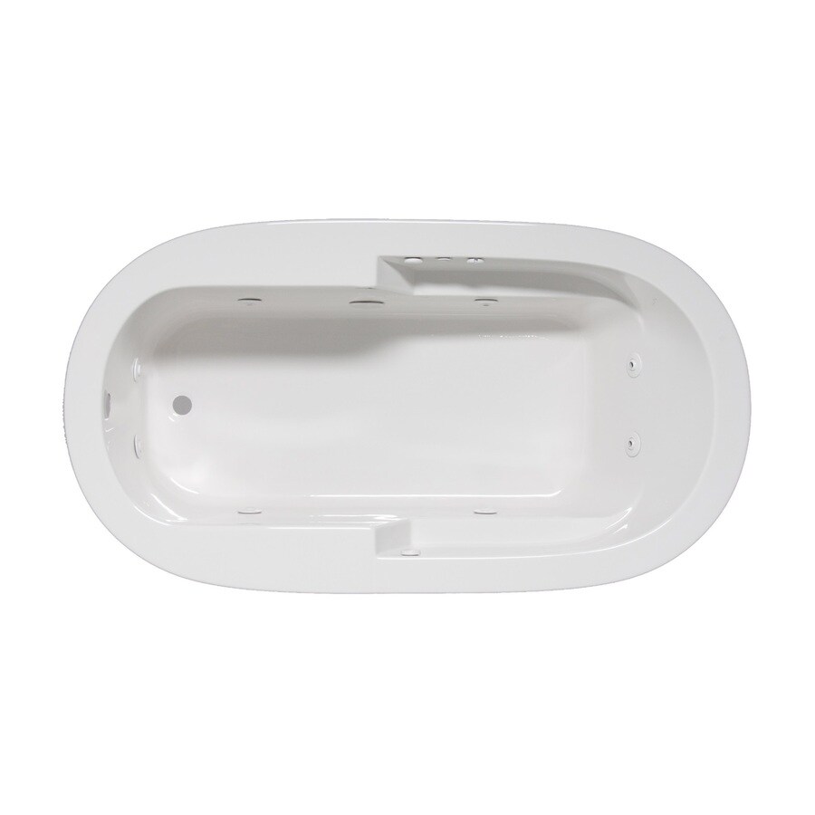 Laurel Mountain Venango White Acrylic Oval Whirlpool Tub (Common: 42-in ...