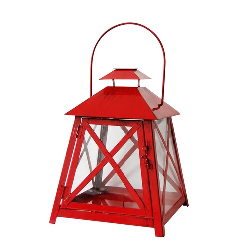 Allen + roth Small Red Triangular Lantern at Lowes.com