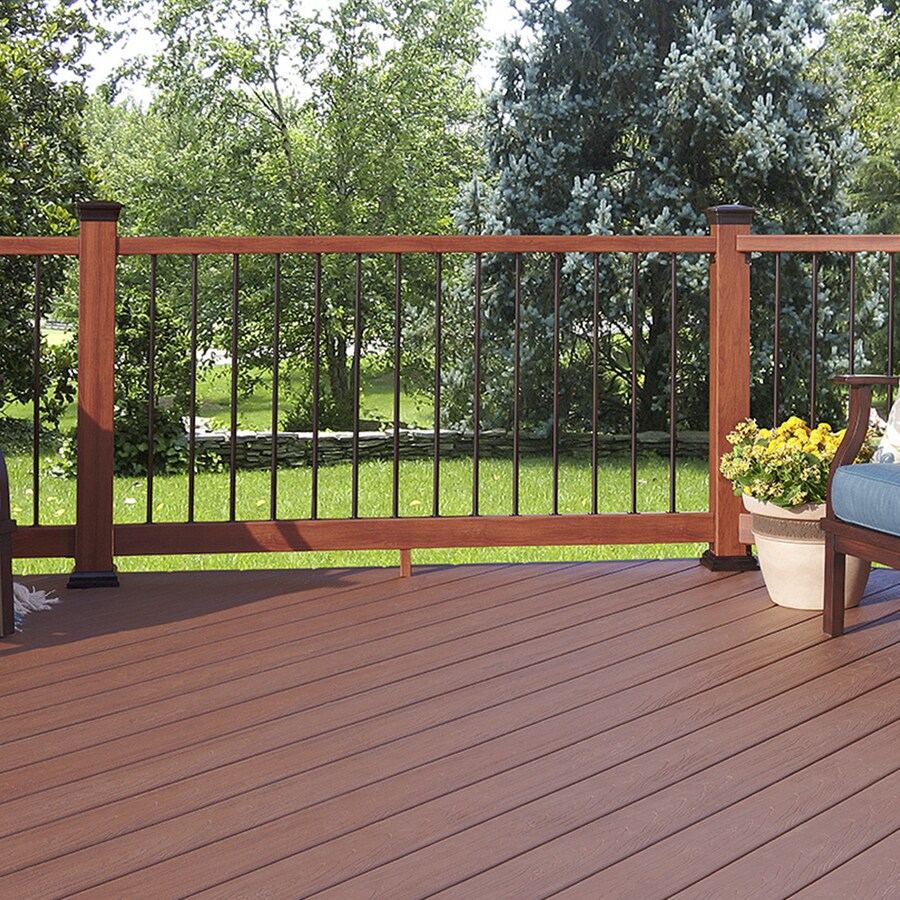 Fiberon Natural Mahogany Deck Handrail in the Deck Railing department ...