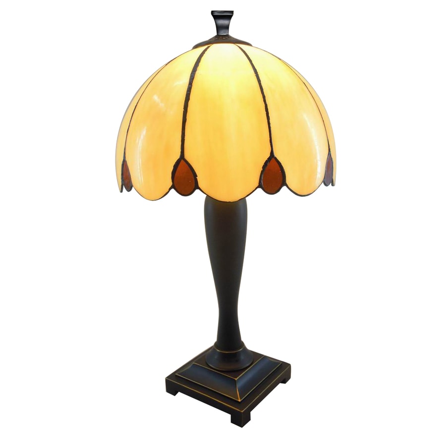 Portfolio N 21-in Table Lamp with Glass Shade at Lowes.com
