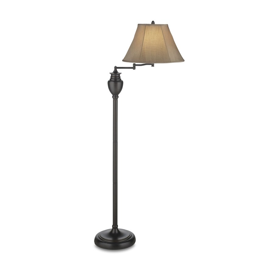 allen + roth 58-in Oil Rubbed Bronze Shaded Floor Lamp in the Floor ...