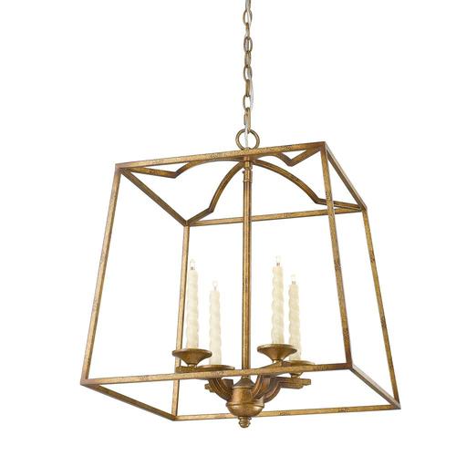 Golden Lighting Athena Grecian Gold Traditional Geometric Pendant Light ...