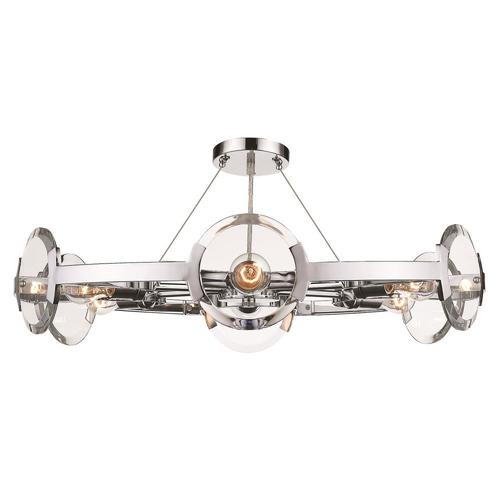 Golden Lighting Amari 26.875-in Chrome Modern/Contemporary Incandescent ...