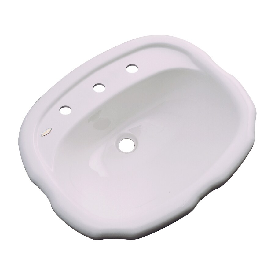 Dekor Cypress Composite 18.75-in Drop-in Oval Innocent Blush Bathroom ...
