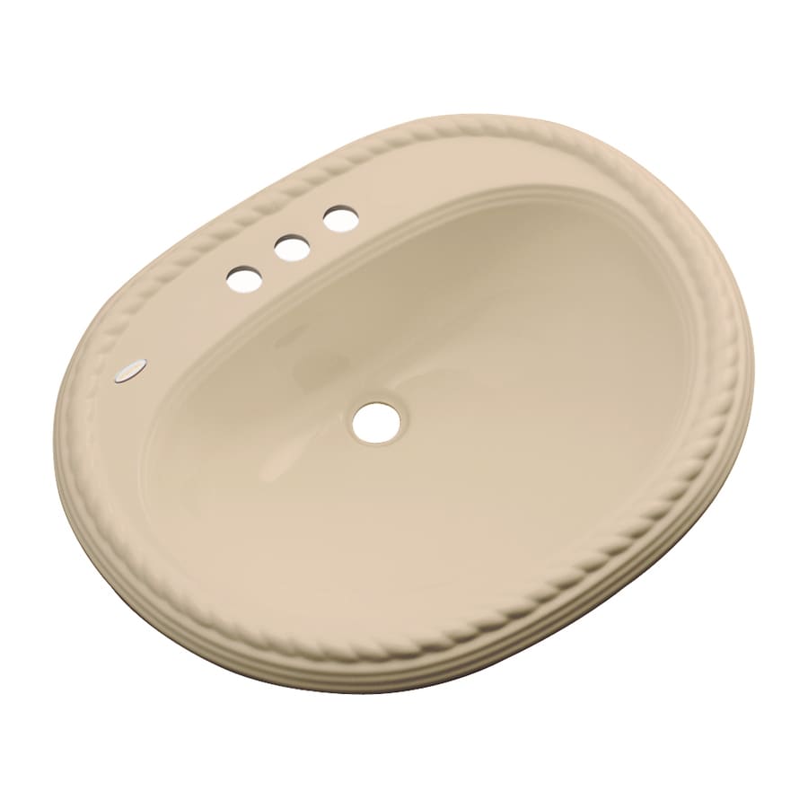 Dekor Manitou Composite Drop-in Oval Chamois Bathroom Sink ( 23-Inches ...